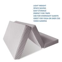 China Knitted Fabric Tri Fold Memory Foam Topper With Waterproof Lining for sale