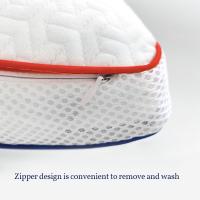 China Shredded Cube Shape Gel Memory Foam Pillow 60*40cm With Washable Bamboo Cover for sale