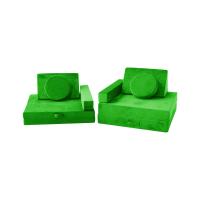 China ‎Machine Wash Green 10PCS Kids Play Couch Sofa 14KG For Toddlers for sale