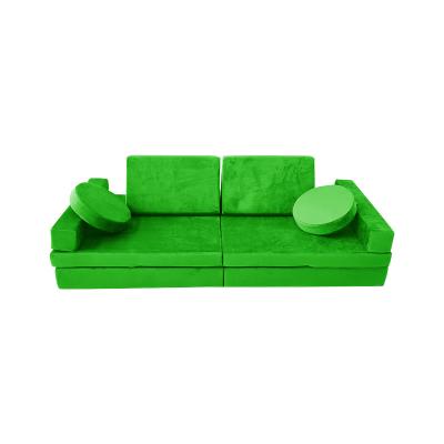 China ‎Machine Wash Green 10PCS Kids Play Couch Sofa 14KG For Toddlers for sale