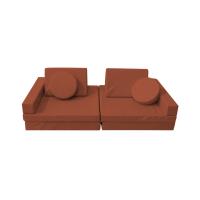 China Creative Kids Modular Microsuede Floor Foam Play Couch For Playroom for sale
