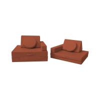 China Creative Kids Modular Microsuede Floor Foam Play Couch For Playroom for sale