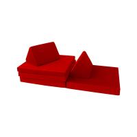 China High Density Foam Velvet Modular Sofa Couch Playscape Sofa CertiPUR-US for sale