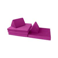 China Toddler To Teen Couch Play High Density Foam Velvet Childrens Play Sofa for sale