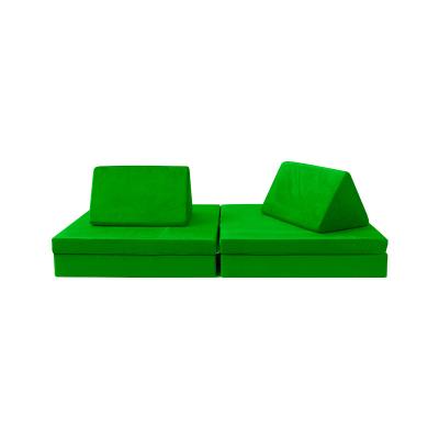 China High Density Foam Velvet Configurable Play Couch 6 Piece Modular Sofa For Toddlers for sale