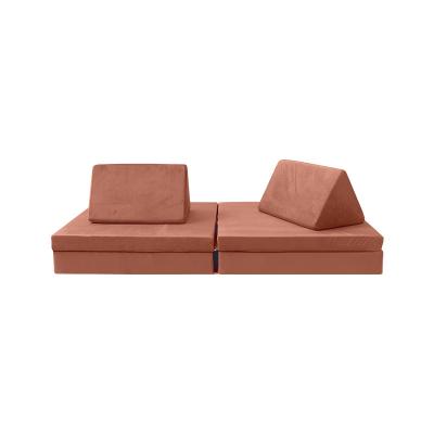 China Water Resistant Flexible Seating 6 Piece Modular Foam Play Couch For Playroom for sale