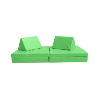 China 6pcs Foldable Foam Children'S Play Couch Sofa With 2 Triangle Pillows for sale