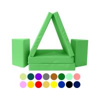 China 6pcs Foldable Foam Children'S Play Couch Sofa With 2 Triangle Pillows for sale