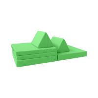 China 6pcs Foldable Foam Children'S Play Couch Sofa With 2 Triangle Pillows for sale