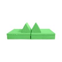 China 6pcs Foldable Foam Children'S Play Couch Sofa With 2 Triangle Pillows for sale