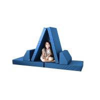 China Soft Furniture Playset Microsuede Modular Foam Play Couch 6 Piece for sale