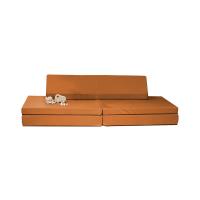 China 6 Piece High Density Foam Velvet Polyester Flip Play Couch Playscape Sofa for sale