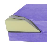 China Purple Versatile Microsuede Fabric Foam Play Couch For Playroom for sale