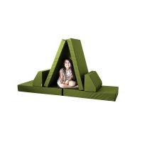 China Folding Convertible Modular Play Sofa Polyester Fabric Foam Play Furniture for sale