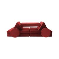 China SGS Red 10pcs High Density Foam Modular Couch For Playhouse for sale