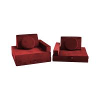 China SGS Red 10pcs High Density Foam Modular Couch For Playhouse for sale
