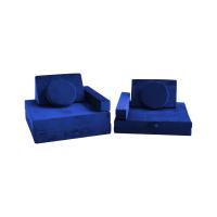 China Kids' Explorer 10pcs Velvet Fabric Sectional Modular Play Sofa For Playroom for sale