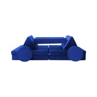 China Kids' Explorer 10pcs Velvet Fabric Sectional Modular Play Sofa For Playroom for sale