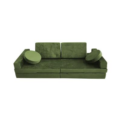 China Toddler Velvet Fabric Waterproof Liner Modular Play Couch Set Certified Safe for sale