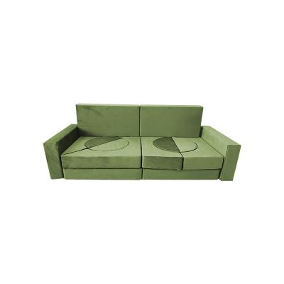 China Non-Toxic 14pcs Velvet Fabric Kids Play Sofa For Toddlers for sale