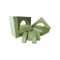China Non-Toxic 14pcs Velvet Fabric Kids Play Sofa For Toddlers for sale