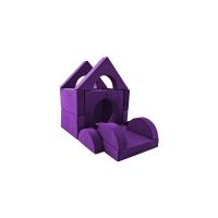 China Various Fun Shapes Waterproof Velvet Fabric Foam Play Couch Set 15KG for sale