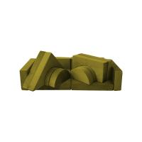 China 14 Pieces Modular Foam Flip Play Couch Set With Removable Suede Cover for sale
