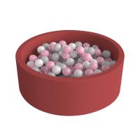 China Comfortable Velvet Fabric Cover Round Foam Ball Pits CertiPur-US for sale