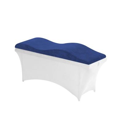 China Curved Slow Rebound Velvet Fabric Memory Foam Lash Bed Topper OEM for sale