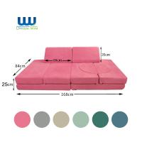 China OEM ODM OBM Micro Suede Fabric Play Couch Sofa Removable Cover for sale