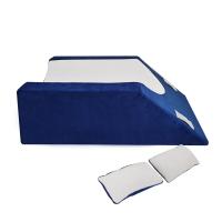 China Velvet Fabric Wedge Foam Pillow Leg Elevator Cushion With Washable Cover for sale