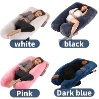 China U Shaped 140*70cm Pregnancy Body Pillow 100% Polyester Fiber Filling for sale
