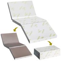 China Tri Fold Design Charcoal Foam Mattress With Bamboo Fiber Fabric for sale