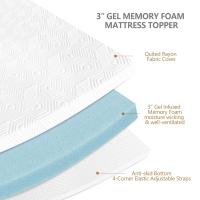 China Soft Memory Foam Topper Ventilated Gel Infused For Pressure Relieving for sale