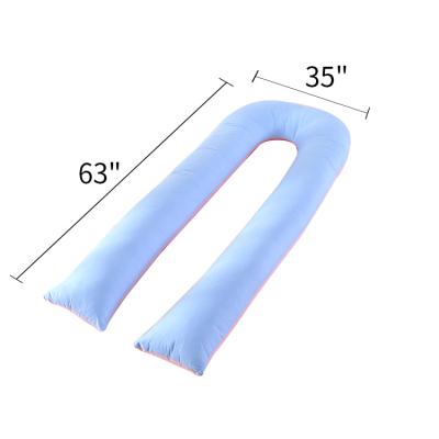 China Breathable Full Body Size Pregnant Lady Pillow U Shaped Sleeping Cushions for sale