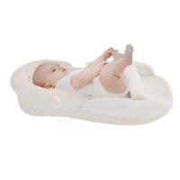 China Soft Organic Cotton Newborn Baby Pillow With Removable Slipcover for sale