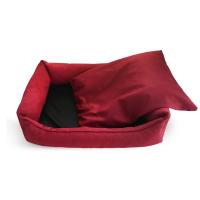 China Orthopedic Support Nest shape Washable Dog Bed red Cozy Plush for sale