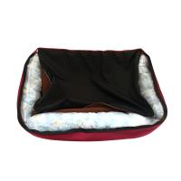 China Orthopedic Support Nest shape Washable Dog Bed red Cozy Plush for sale