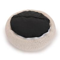 China Luxury Plush Calming Donut Washable Dog Bed Support Better Sleep for sale