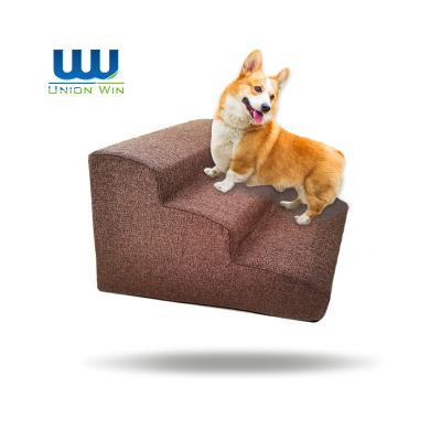 China Customize Non Slip Pet Steps dog stairs for bed With Removable Cover for sale