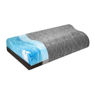 China Memory Foam Double Layer Pillow Contour Breathable Bamboo Charcoal for sale