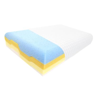 China 4 Layers Neck Support Memory Foam Pillow For Back Stomach Side Sleepers for sale