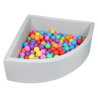 China Thickness 5cm Fan Shape Foam Play Ball Pit For Toddlers Kids for sale