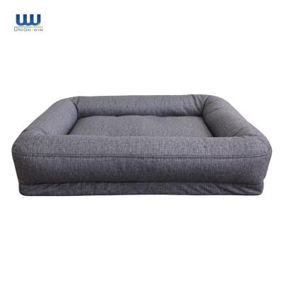 China Memory Foam Dog Bolster Bed Base Orthopedic Machine Removable Cover for sale