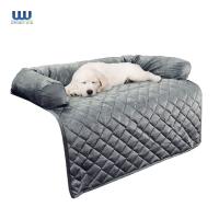 China Dogs Cats Pet Sleeping Mat Filled 3 Sided Bolster Soft Plush Fabric for sale
