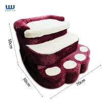 China Soft Non Slip Washable Dog Bed Couches with 3 Step Dog Stairs for sale