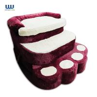 China Soft Non Slip Washable Dog Bed Couches with 3 Step Dog Stairs for sale