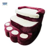 China Soft Non Slip Washable Dog Bed Couches with 3 Step Dog Stairs for sale