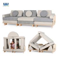 China Wooden Frame Multi Functional Sectional Sofa Couch Furniture 3 Seats for sale