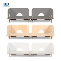 China 2 Seats Foam Play Couch Wear Resistant Fabric With Wooden Chair for sale